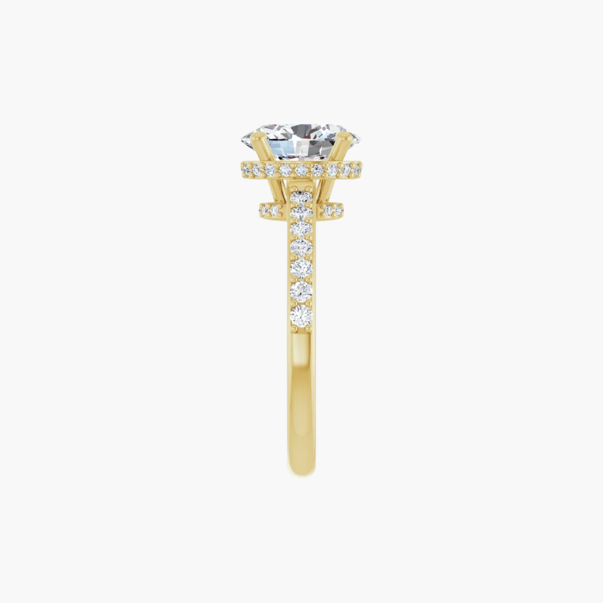 Oval Hidden Halo – Mer Jewelry
